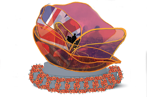 Centrepiece for the Veterans Garden - University of Sunderland